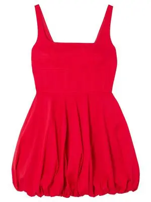EMILIA WICKSTEAD Annabelle Cotton-blend Poplin Mini Dress - Red