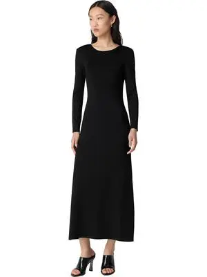 BOTTEGA  VENETA Compact Viscose Long Dress - Black