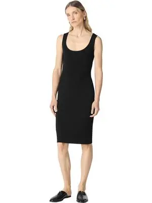 BOTTEGA  VENETA Compact Viscose Midi Dress - Black