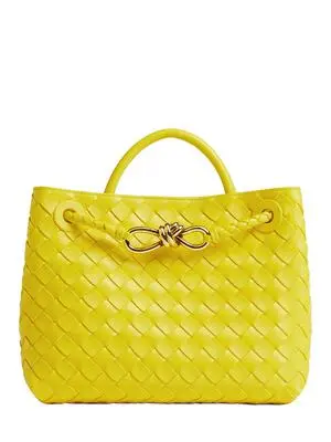 Bottega Veneta Small Intrecciato Leather Andiamo Bag Sulfur