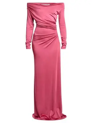 Victoria Beckham Off-the-shoulder Draped Gown - Cerise Pink