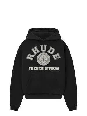Rhude French Riviera Hooded Sweatshirt - Black