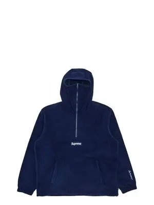 Supreme Polartec Facemask Half Zip Hooded Sweatshirt - Blue