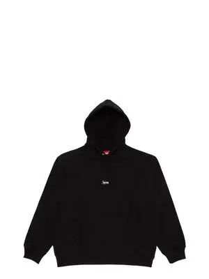 Supreme Micro Logo Hooded Sweatshirt - Black