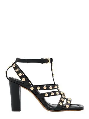 Ulla Johnson Bijou Studded Block-heel Sandals - Black