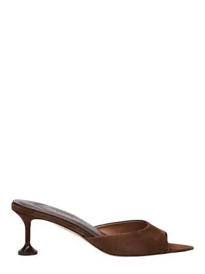 AQUAZZURA Bisous Suede Stiletto Mules - Espresso