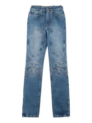 Jean Paul Gaultier Lace-up Denim Jeans - Blue