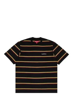 Supreme Stripe Short-sleeve Top - Black