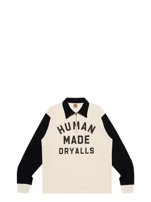 HUMAN MADE Zip-up Long-sleeve T-shirt - Black