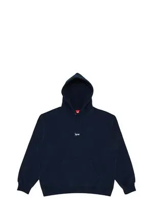 Supreme Micro Logo Hooded Sweatshirt - Blue