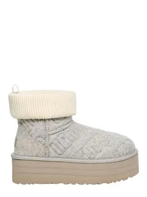UGG Classic Mini Felted Platform Boots - Grey