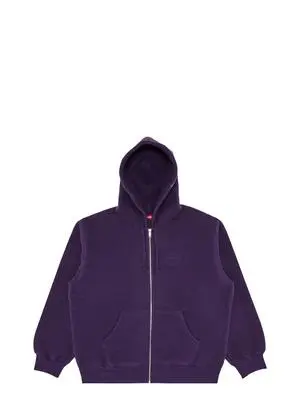 Supreme Pilled Zip Up Hooded Sweatshirt - Purple