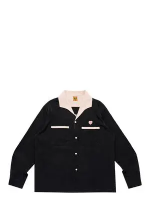 HUMAN MADE Open Collar Shirt - Black
