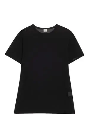 TOTEME Cashmere-blend Knit T-shirt - Black