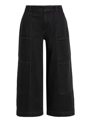 Vince Cropped High-rise Cargo Jeans - Black