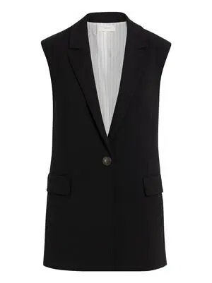 Vince Crepe Vest - Black