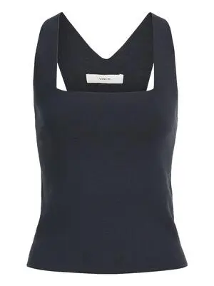 Vince Stretch-knit Tank - Charcoal