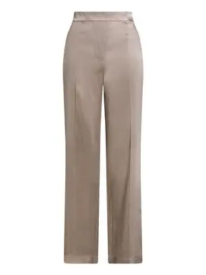 JOSEPH Tova Silk-satin Straight-leg Pants - Mushroom