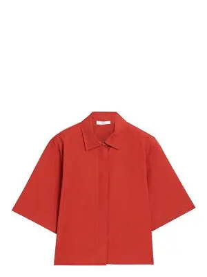 Vince Cotton-poplin Shirt - Brick