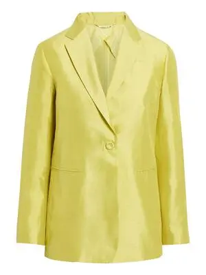 Max Mara Veranda Silk-shantung Blazer - Chartreuse
