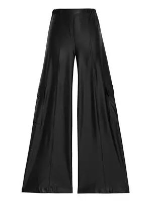 Max Mara Stretch-jersey Wide-leg Pants - Black