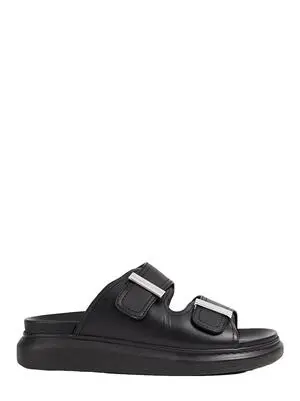 Alexander McQueen Leather Exaggerated-sole Sandals - Black
