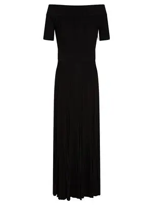 ALEXANDER MCQUEEN Off-the-Shoulder Ribbed Midi Dress