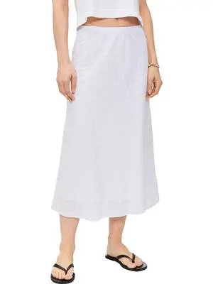 Lna Waialea Eyelet Skirt - White