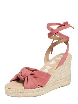 Manebí Knotted Wedge Espadrilles - Terracotta