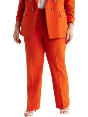 TAHARI ASL Flare-leg Trousers - Persimmon