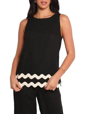PETAL & PUP Embroidered Sleeveless Top - Black