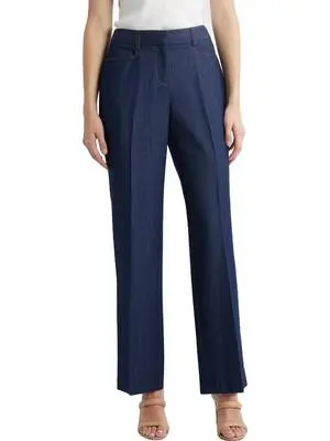 TAHARI ASL Straight Leg Trouser Jeans - Denim