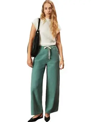 RO&ZO Denim Drawstring Waist Jeans - Green