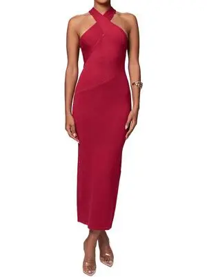 JLUXLABEL Sleeveless Knit Maxi Dress - Pink