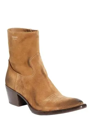 Prada Western Boots - Tobacco
