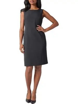KASPER Sleeveless Stretch Sheath Dress - Black