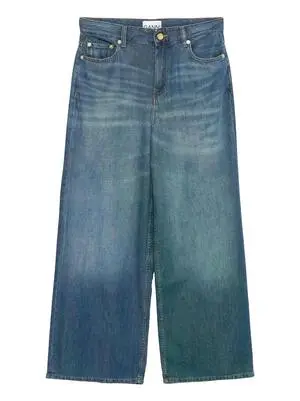 GANNI Wide-leg Jeans - Blue