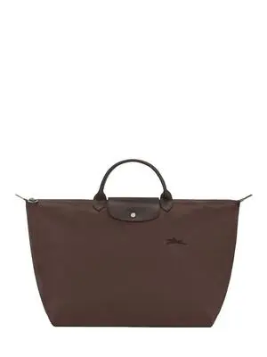 Longchamp Pebbled Leather Half-Moon Bag Brown
