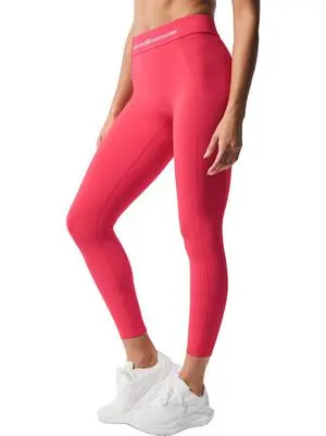 Alo Yoga Alosoft High-waist 7/8 Relay Legging - Candy Red/white