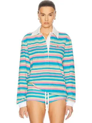 Casablanca Towel Polo Top - Multi