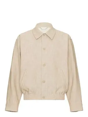 Simkhai Archibald Blouson Shirt Jacket - Natural Linen