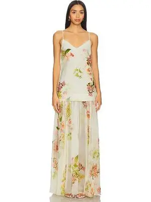 Hemant & Nandita Printed Maxi Dress - Neutral