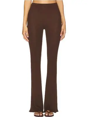 EAVES Bailee Rib Pant Chocolate