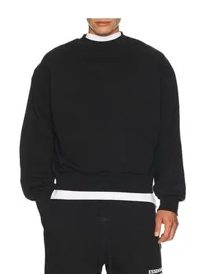 Fear Of God Classic Fit Fleece Crew Neck Sweatshirt - Black