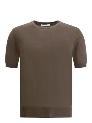 CRUCIANI Cotton T-shirt - Brown