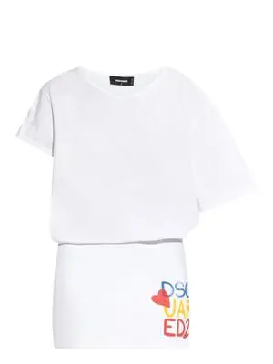 Dsquared2 Cotton T-shirt Dress - White