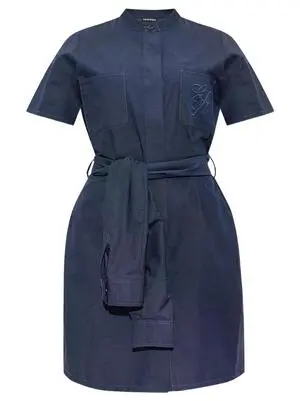 EMPORIO ARMANI Collared Belted Shirt Dress