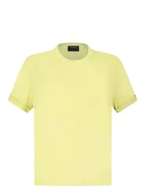 GRAN SASSO Turn-up Sleeve T-shirt - Yellow