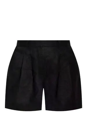 POSSE Pleated Thigh-Length Shorts