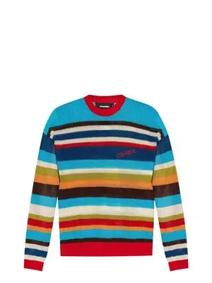 Dsquared2 Striped Cotton Sweatshirt - Blue